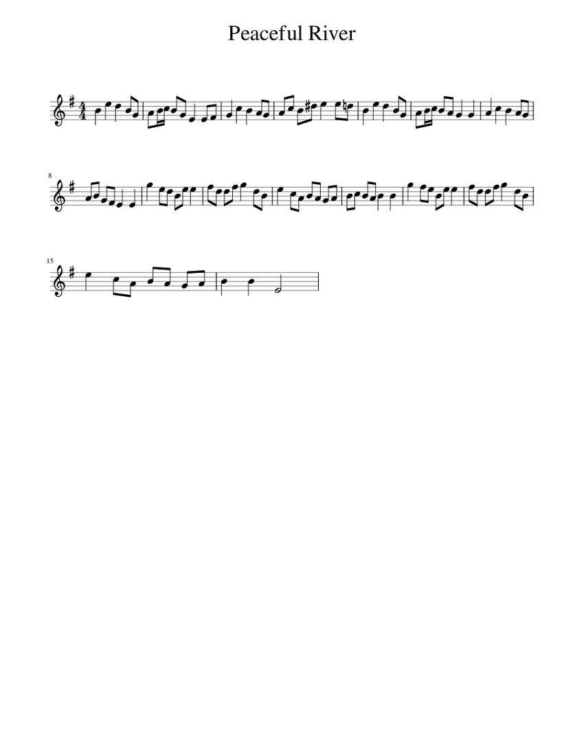 Peaceful River Sheet music for Piano (Solo) | Musescore.com