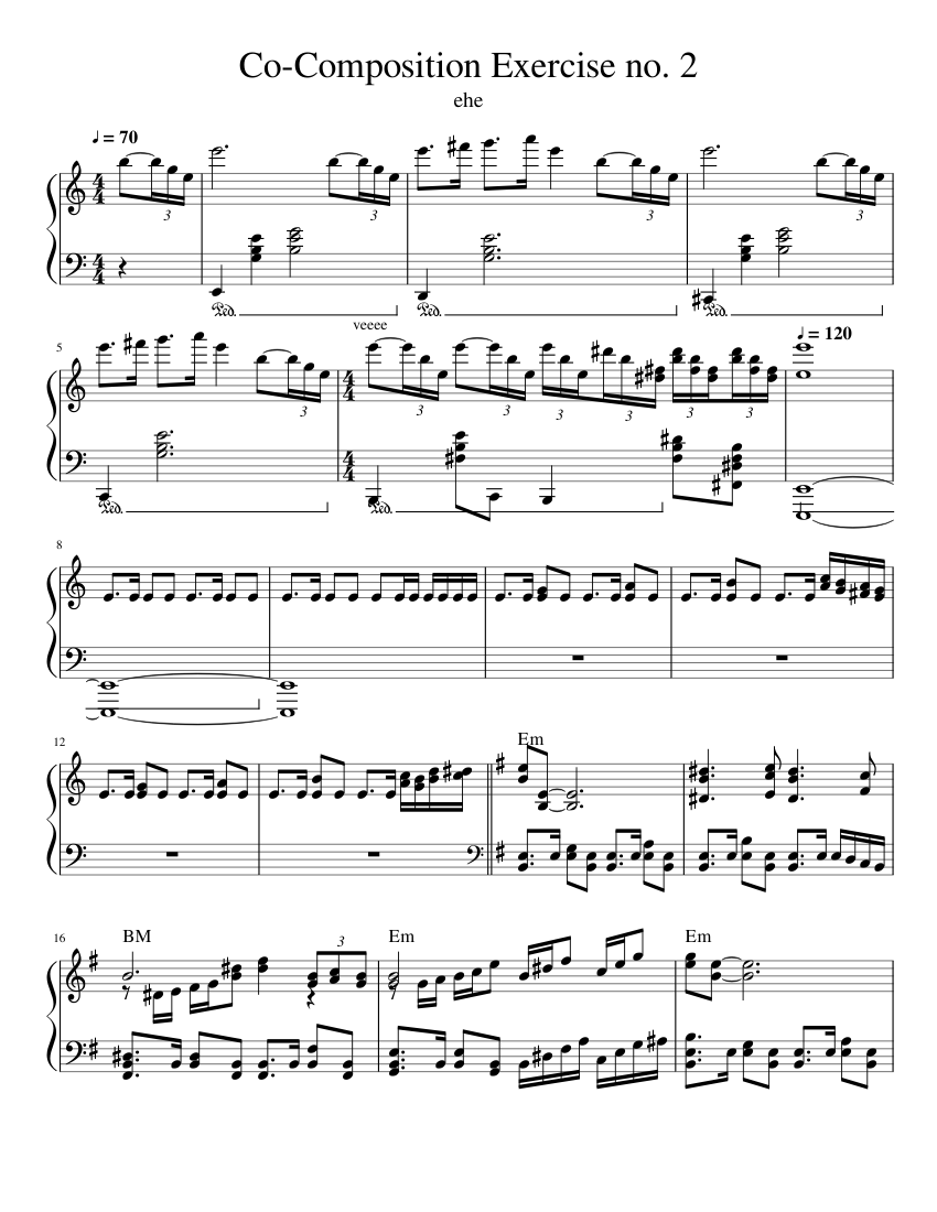 Co-Composition Exercise no. 2 - piano tutorial