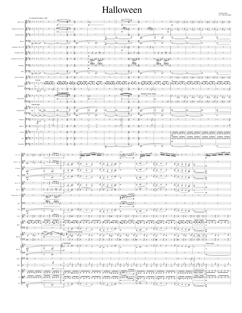 Halloween Sheet music for Piano, Trombone, Tuba, Celesta & more ...