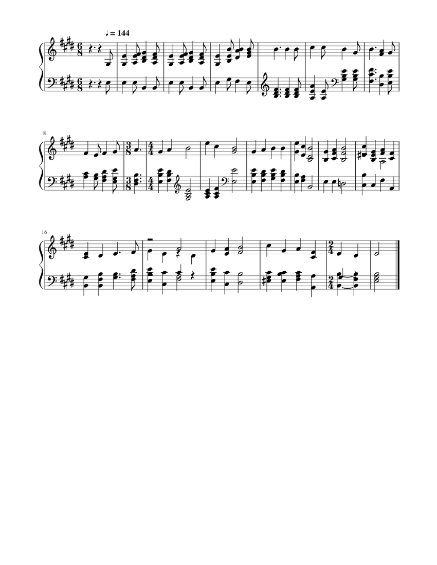 Here we come a-wassailing Sheet music for Piano (Solo) Easy | Musescore.com