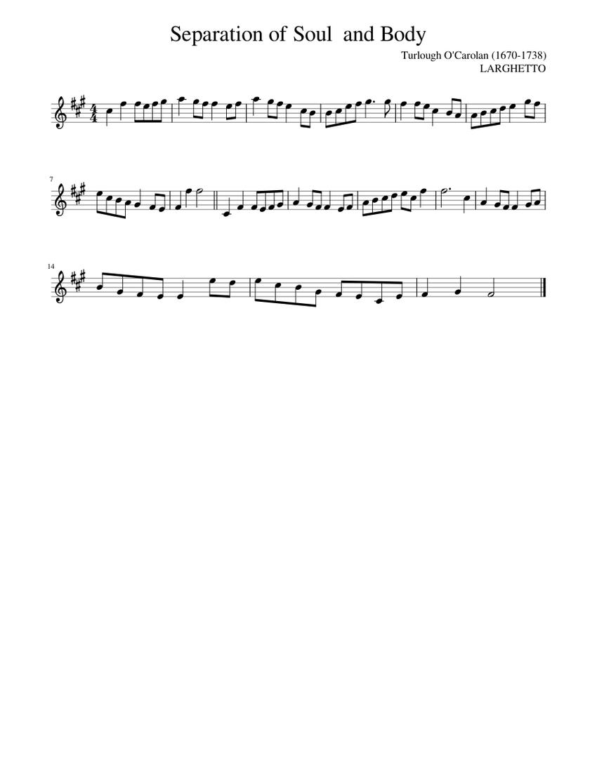 Separation of Soul and Body Sheet music for Piano (Solo) | Musescore.com
