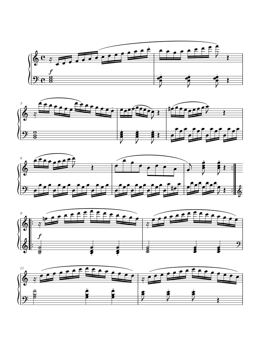 Practical Exercises for Beginners, Op.599 – Carl Czerny no.61 Sheet ...
