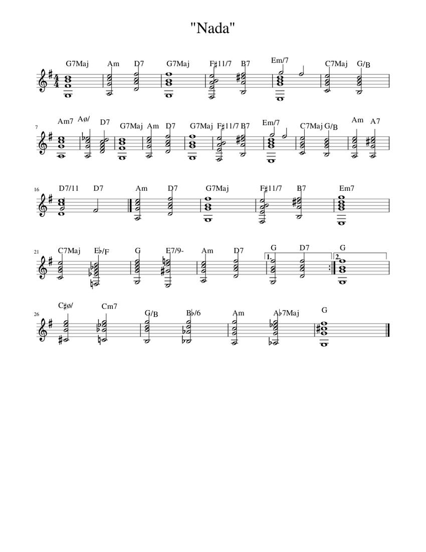 "Nada" - piano tutorial