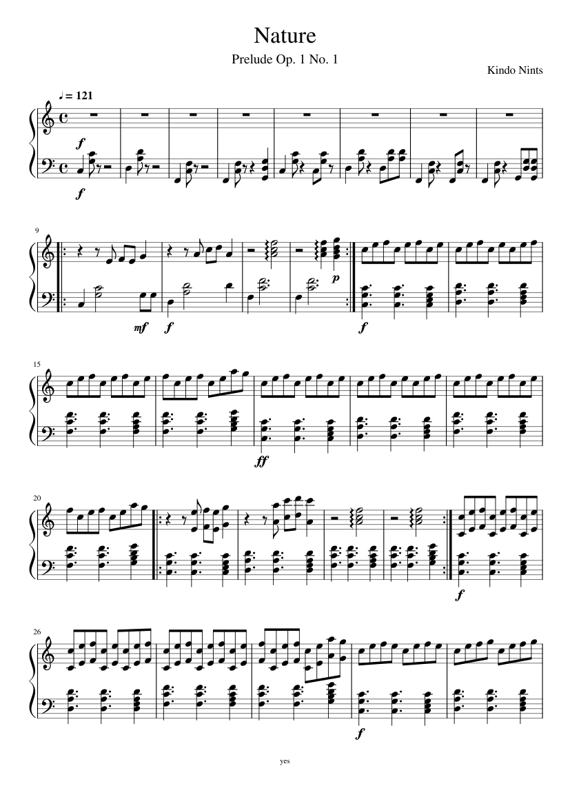 Nature Sheet music for Piano (Solo) Easy | Musescore.com