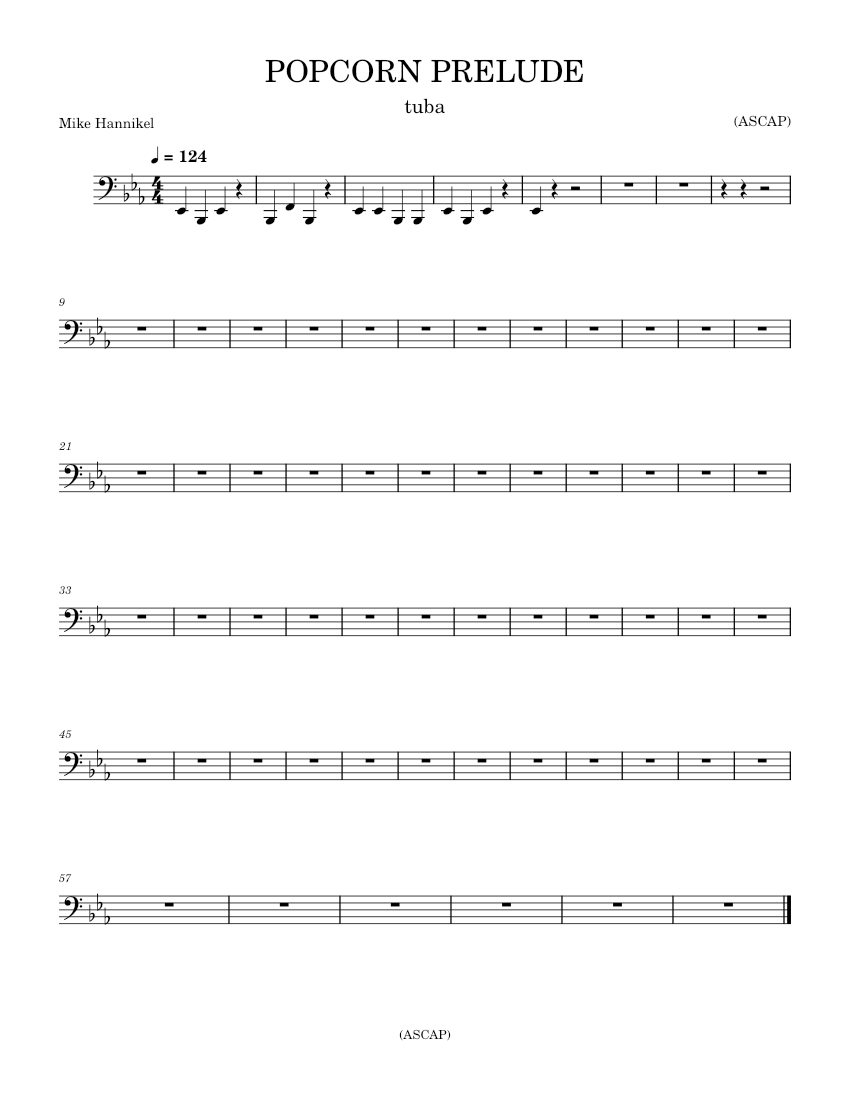 PoPCORN PRELUDE – Mike Hannickel POPCORN PRELUDE – Mike Hannickel POPCORN PRELUDE Sheet Music ...