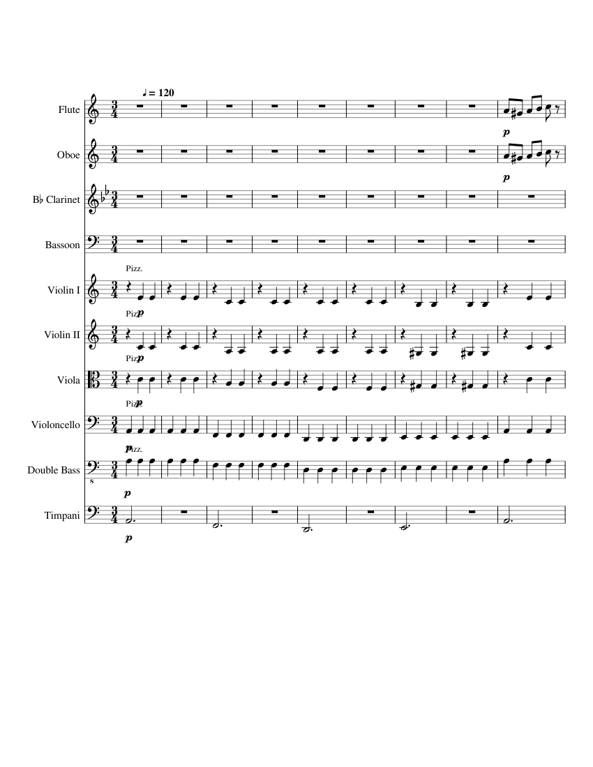 Halloween Theme Sheet music for Flute, Oboe, Clarinet in b-flat ...