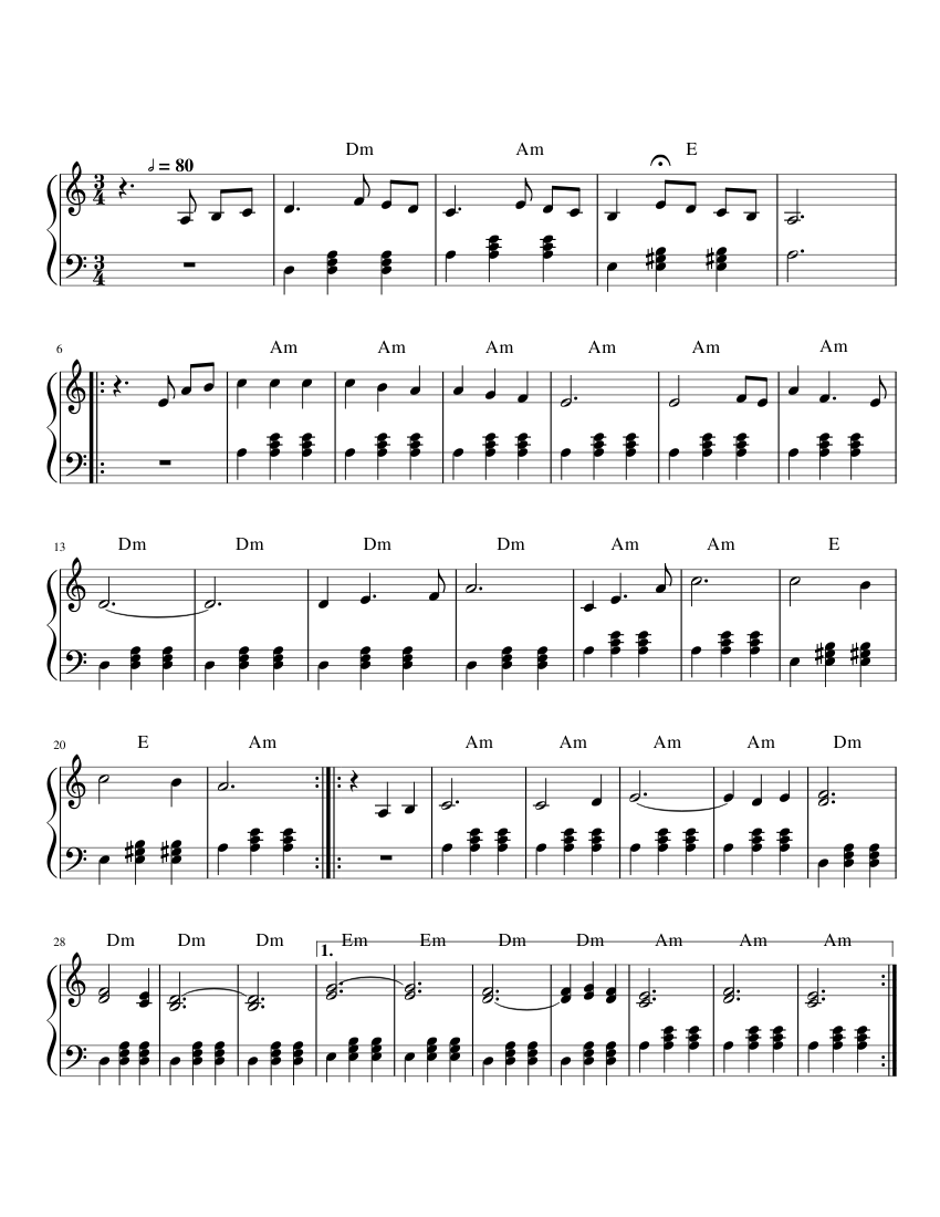 Helena - My Chemical Romance Sheet music for Piano (Solo) | Musescore.com