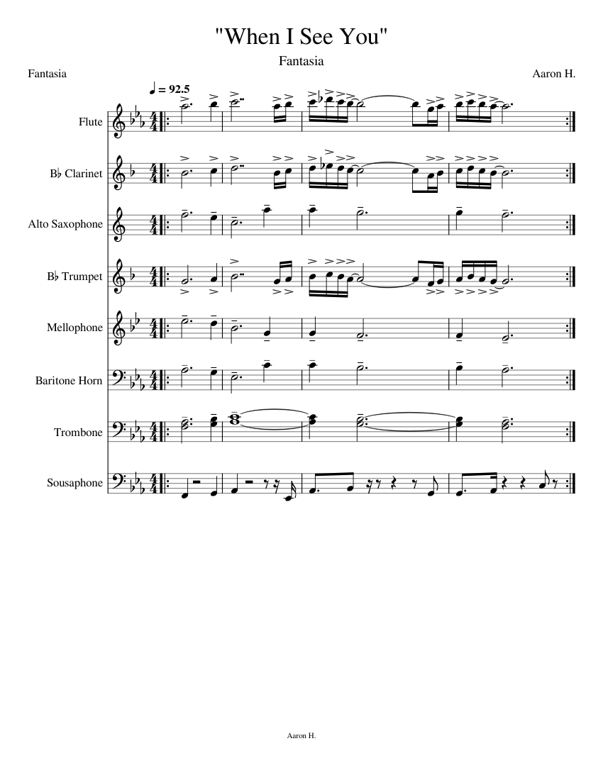 _When_I_See_You_ Sheet music for Trombone, Mellophone, Flute, Clarinet ...