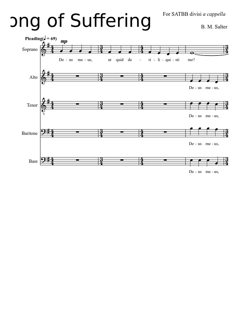 Song Of Suffering - piano tutorial