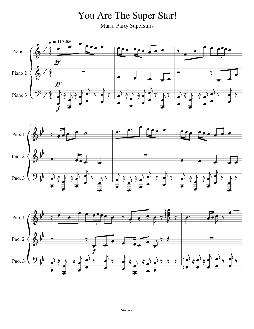 You Are The Super Star! Sheet music for Piano (Mixed Trio) | Musescore.com