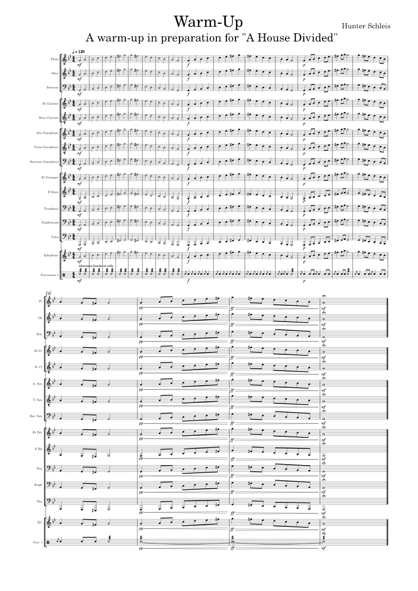Warm-Up Sheet music for Trombone, Euphonium, Tuba, Flute & more ...