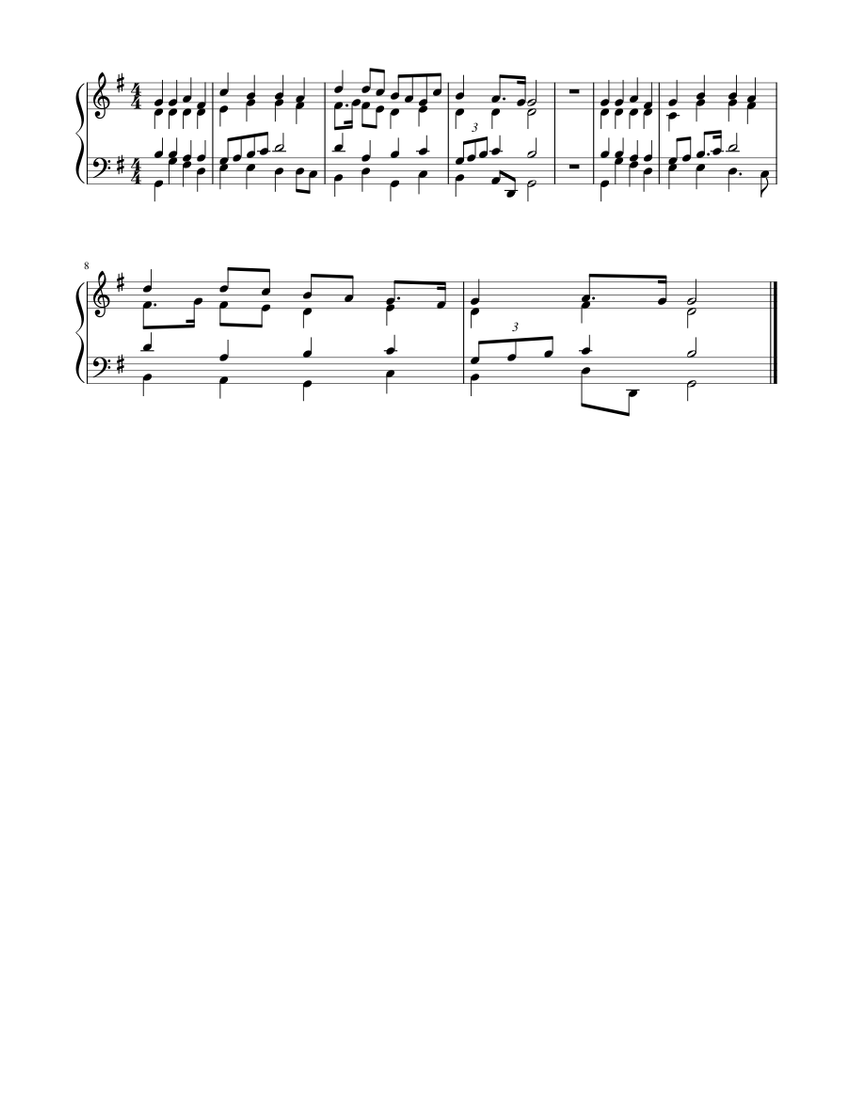 SATB Practice 1 Sheet music for Piano (SATB) | Musescore.com