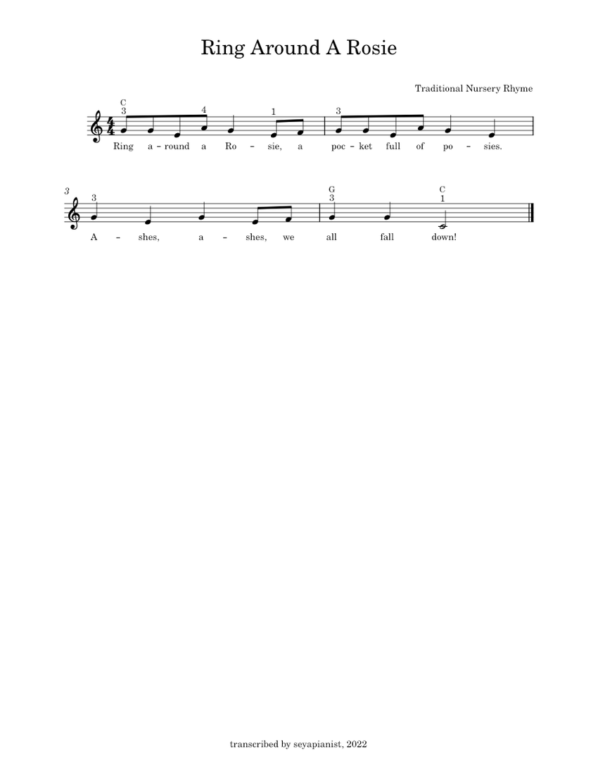 Ring Around a Rosie – Traditional Nursery Rhyme Ring Around A Rosie ...