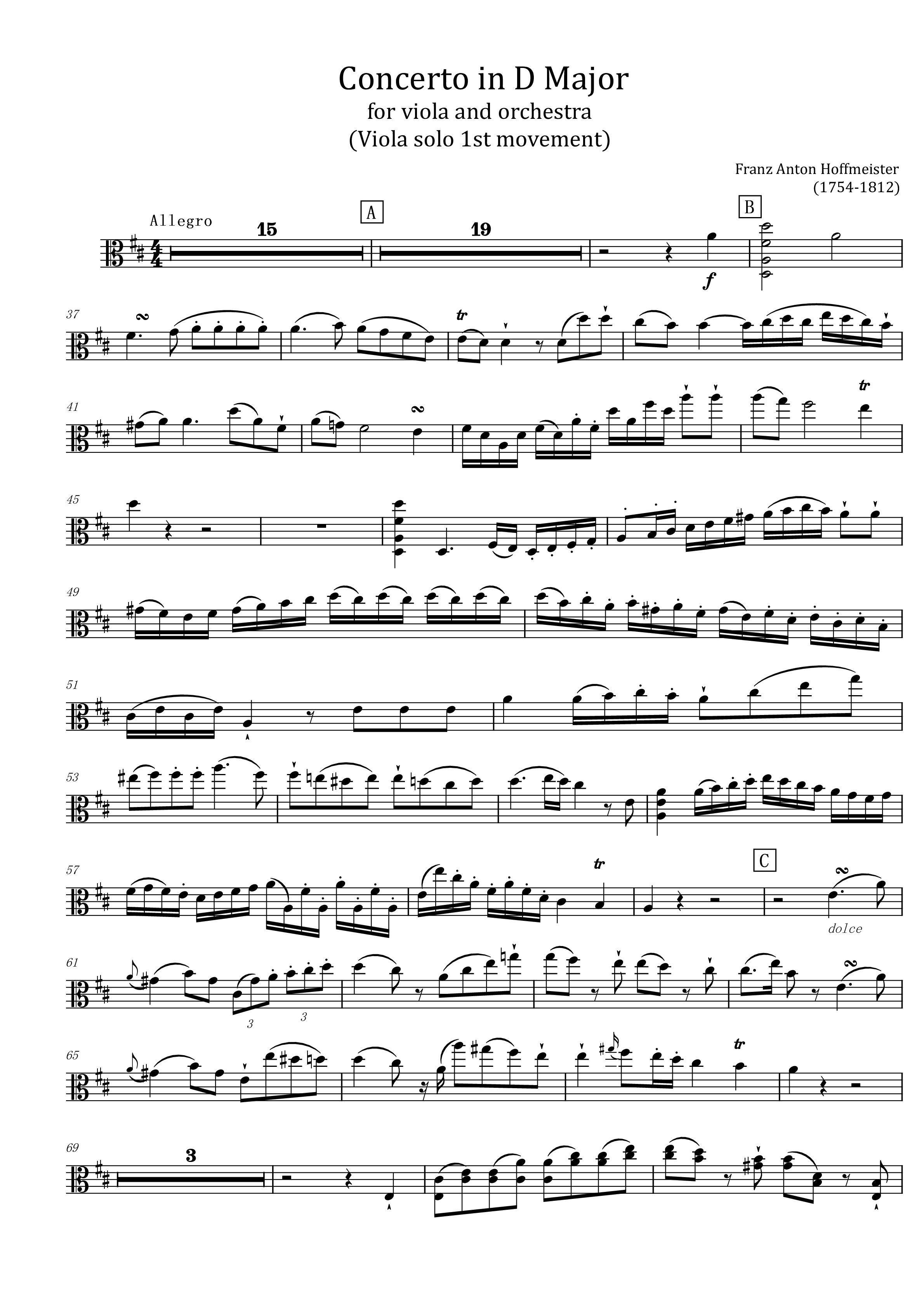 Play Official version of Viola Concerto in D major Sheet Music by Franz ...