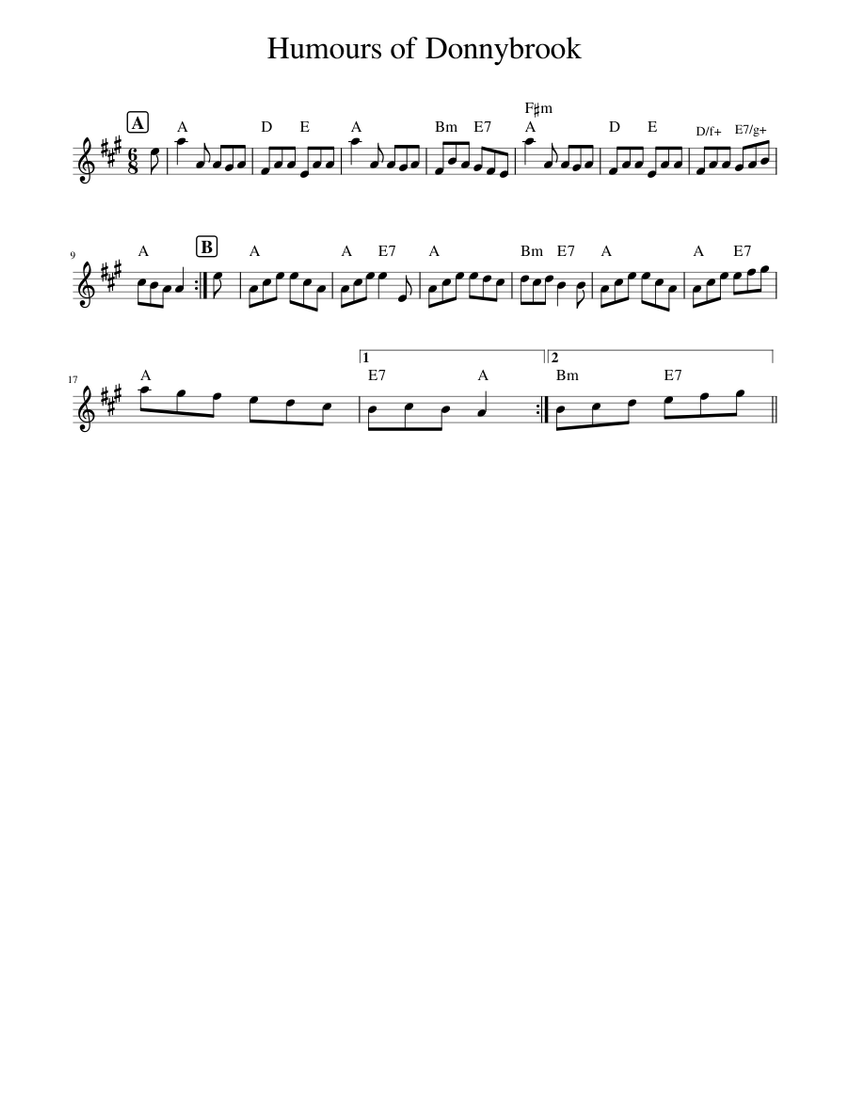 Humours of Donnybrook Sheet music for Piano (Solo) Easy | Musescore.com