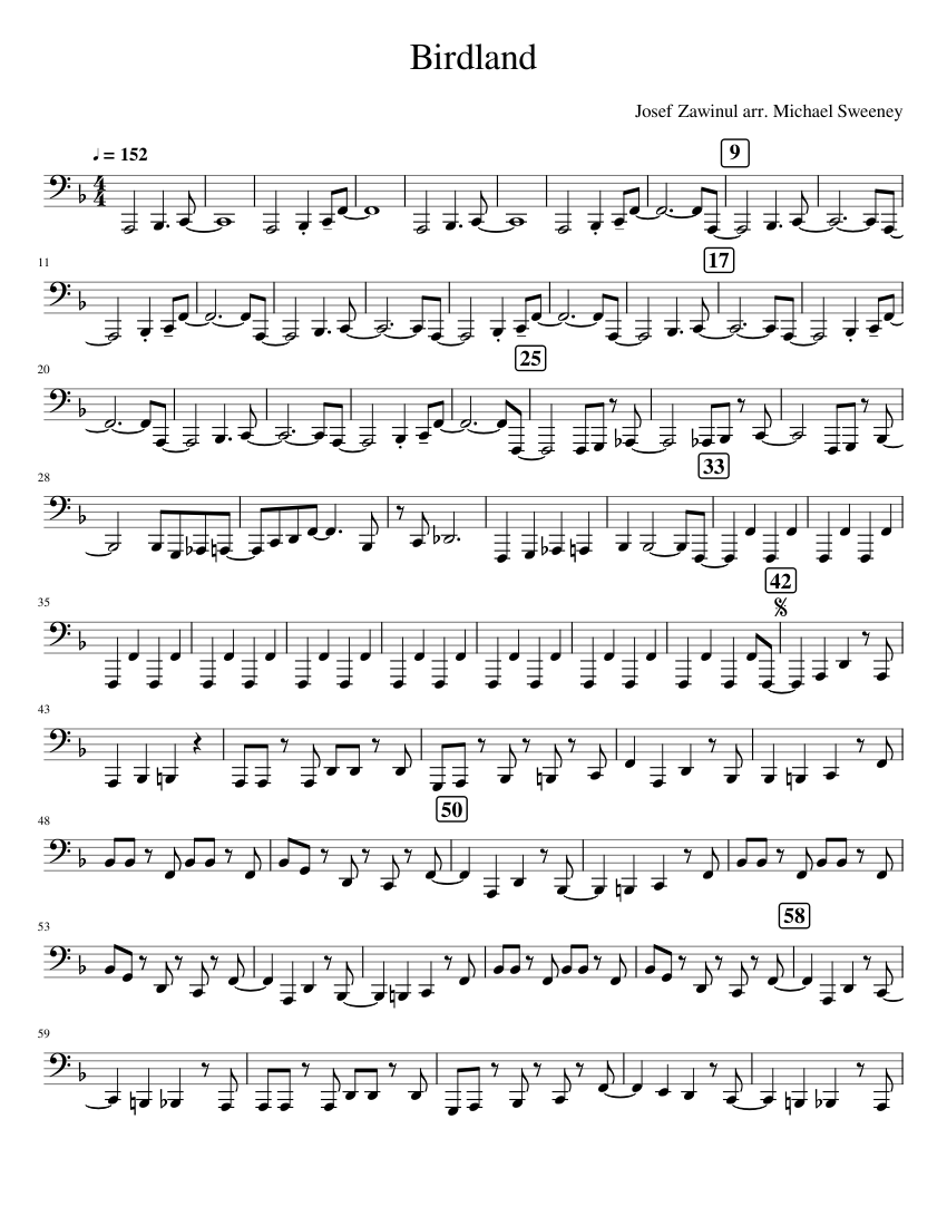 Birdland Sheet music for Piano (Solo) Easy | Musescore.com