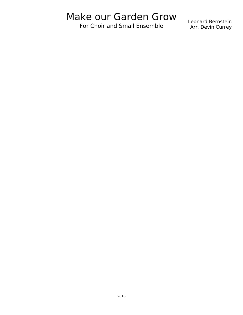 Make Our Garden Grow Sheet music for Trombone, Soprano, Alto, Tenor ...