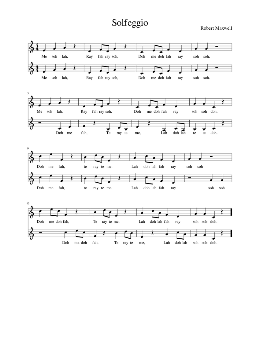 Solfeggio Sheet music for Piano (Piano Duo) | Download and print in PDF ...