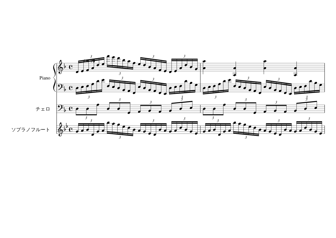 sakura sakura Sheet music for Piano, Flute, Cello (Mixed Trio ...