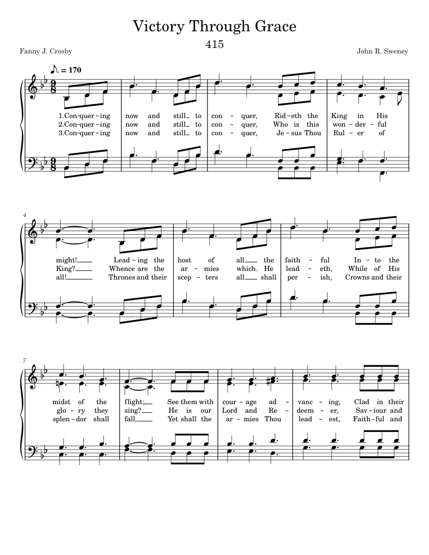 415 Victory Through Grace Sheet music for Piano (Solo) Easy | Musescore.com