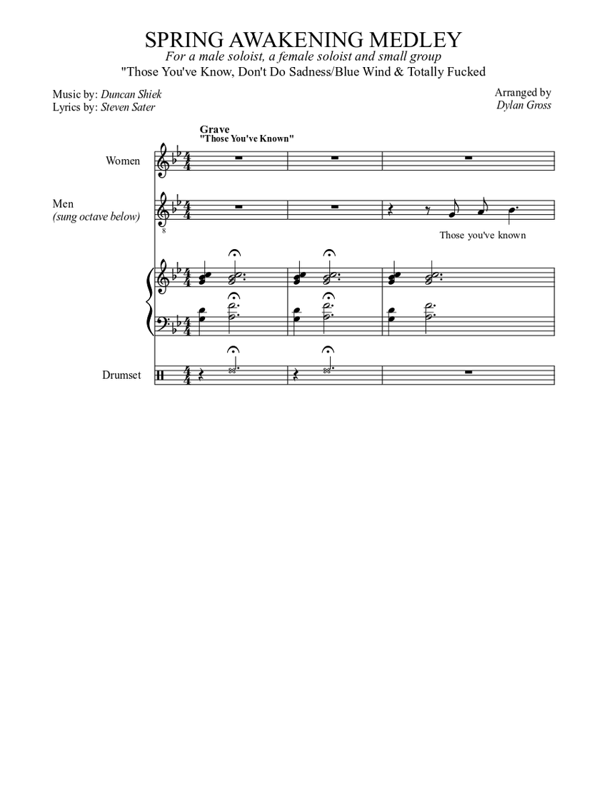 Spring Awakening Medley - piano tutorial