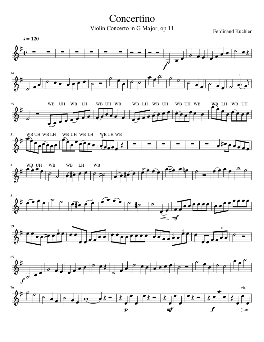 Concertino Sheet music for Violin (Solo) | Musescore.com