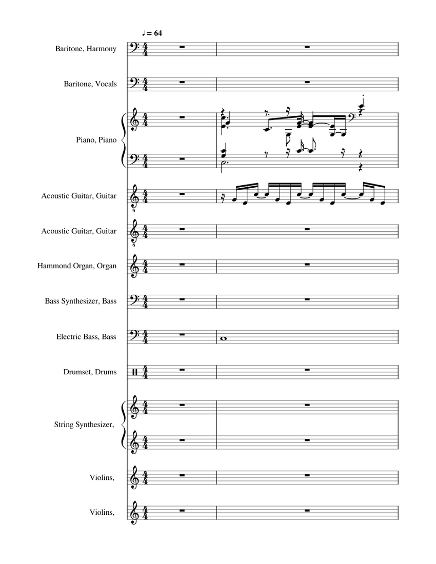 Two is better than one Sheet music for Piano, Organ, Baritone, Guitar ...