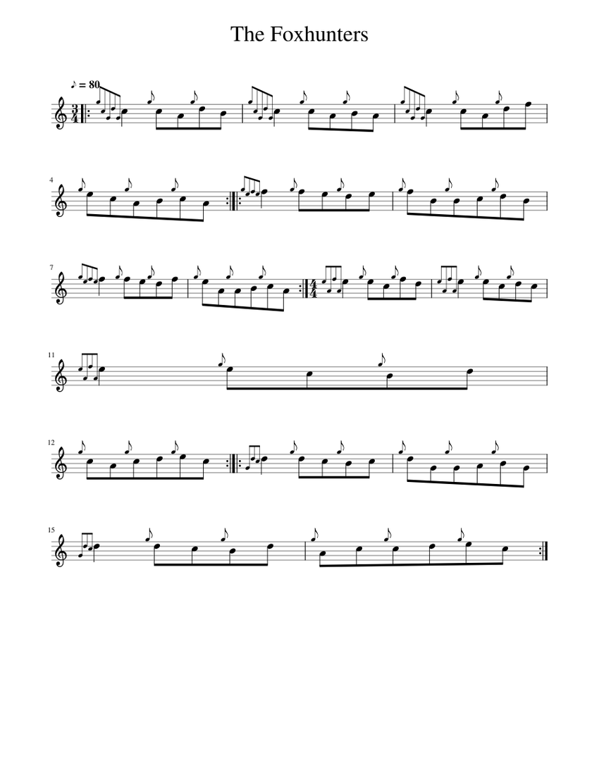 The Foxhunters Sheet music for Piano (Solo) Easy | Musescore.com