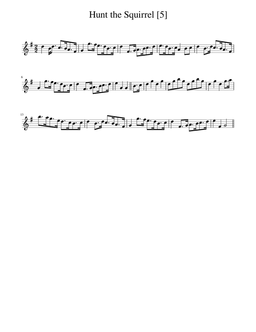 Hunt the Squirrel Sheet music for Piano (Solo) | Musescore.com