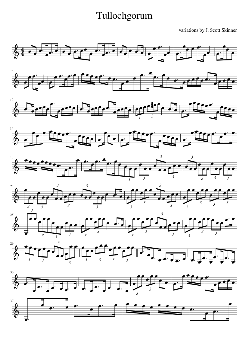 Tullochgorum Sheet music for Piano (Solo) Easy | Musescore.com
