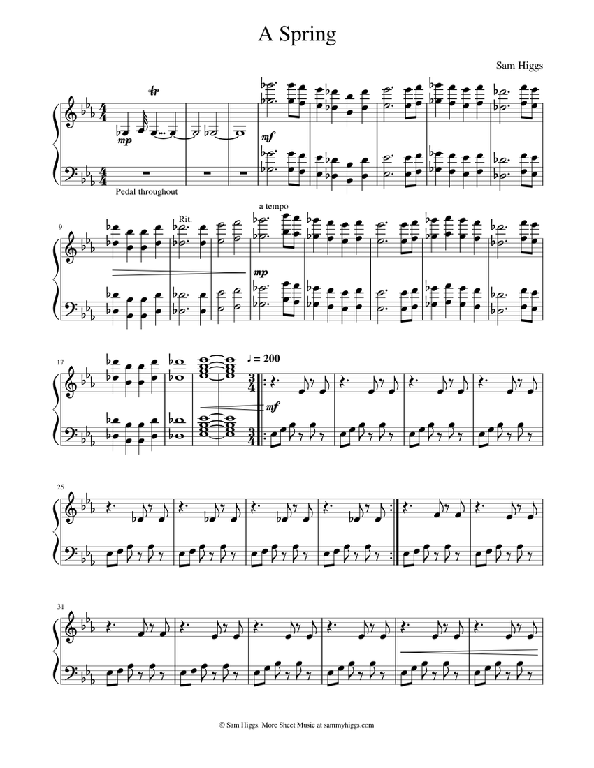 A Spring Sheet music for Piano (Solo) | Musescore.com