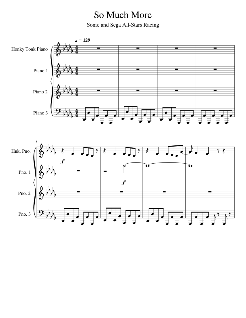 So Much More Sheet music for Piano (Mixed Quartet) | Musescore.com