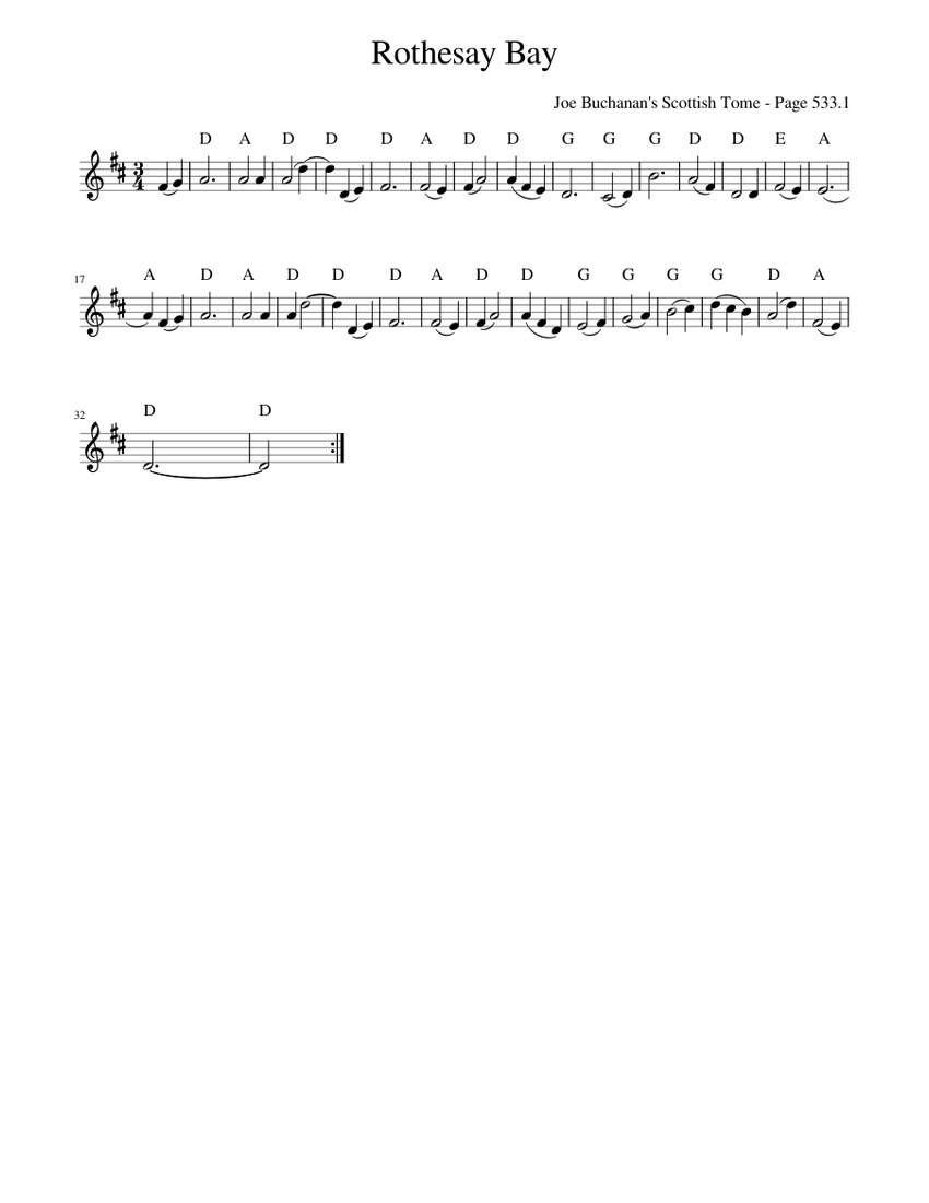Rothesay Bay Sheet music for Piano (Solo) Easy | Musescore.com