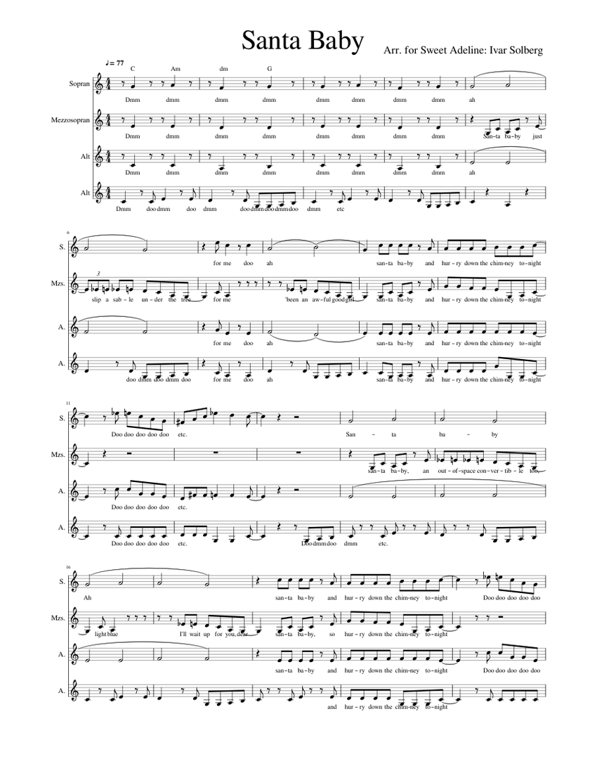 Santa Baby - piano tutorial