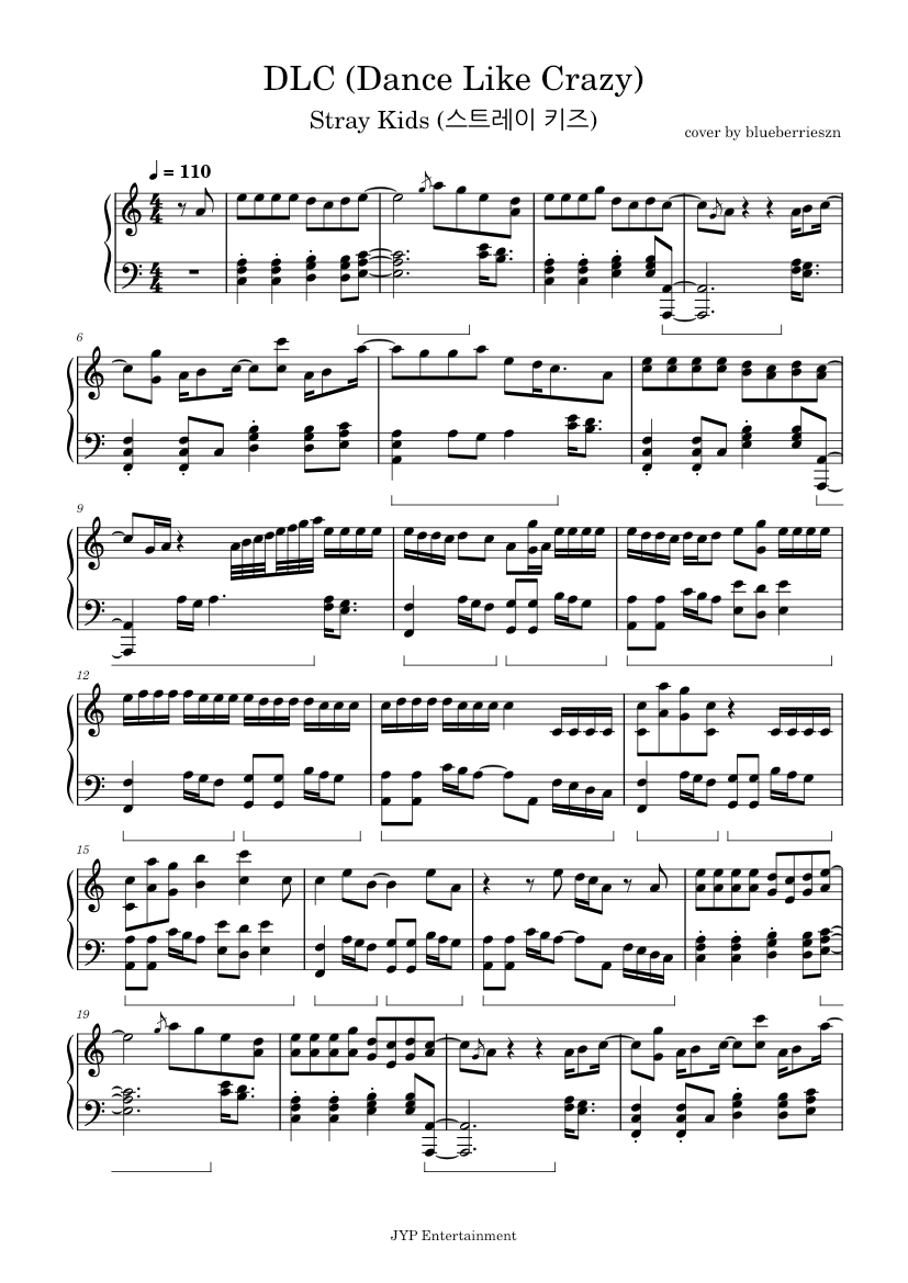 DLC – Stray Kids Sheet music for Piano (Solo) | Musescore.com