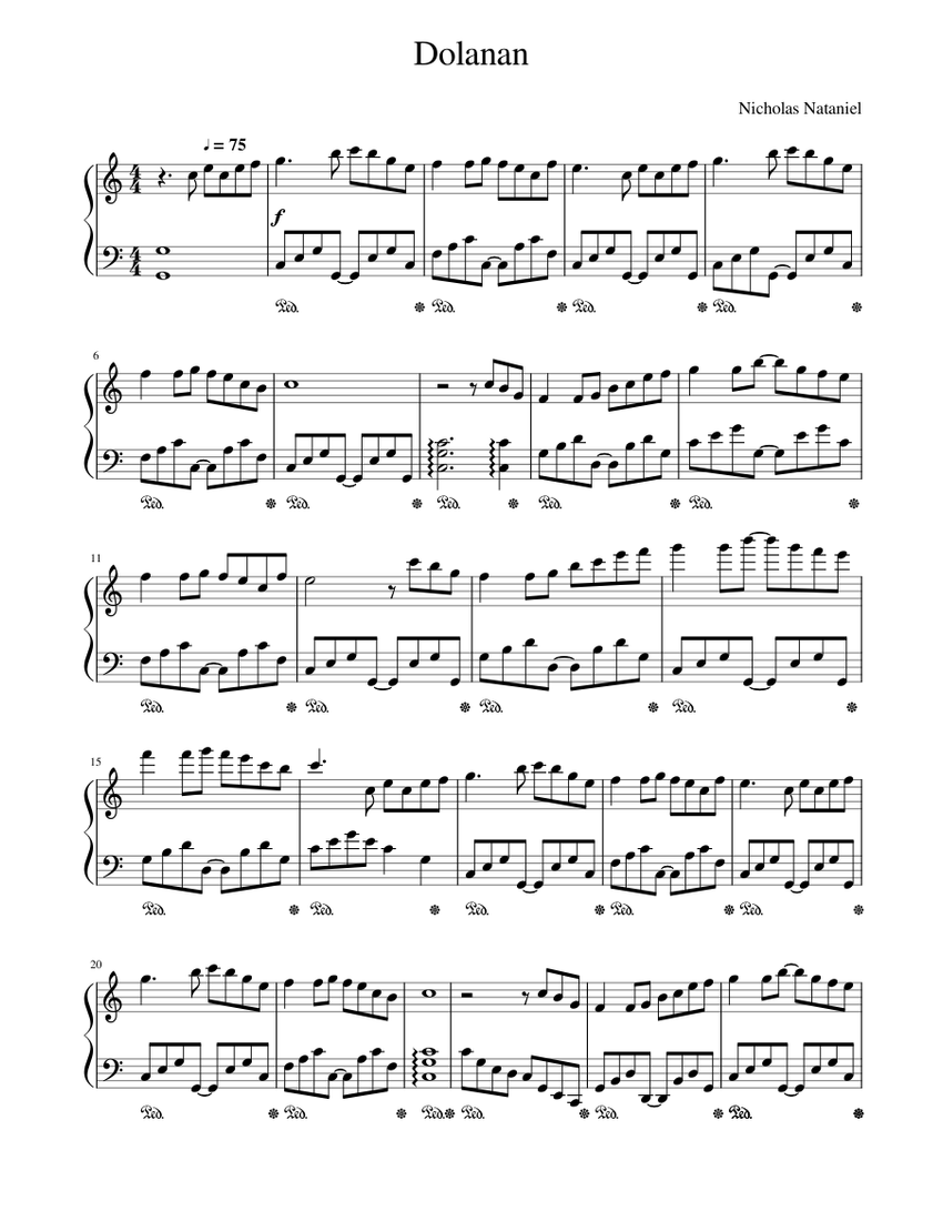 Dolanan Sheet music for Piano (Solo) Easy | Musescore.com