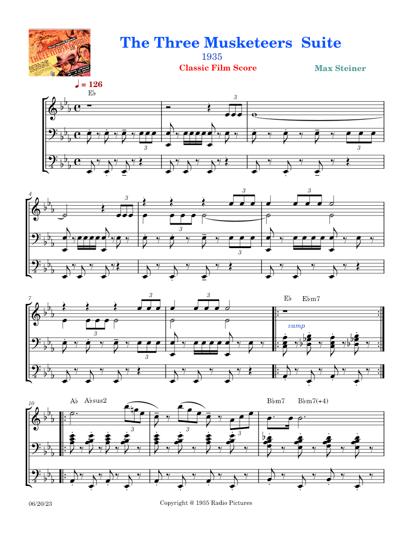 The Three Musketeers Suite – Max Steiner The Three Musketeers Suite ...