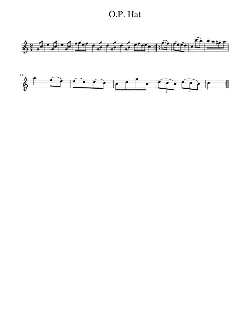O.P. Hat Sheet music for Piano (Solo) Easy | Musescore.com