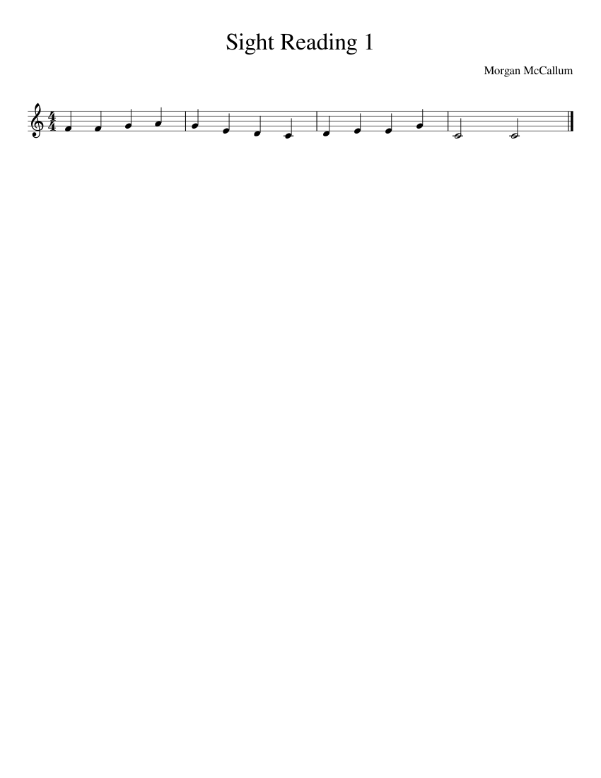 Sight Reading 1 Sheet music for Clarinet in b-flat (Solo) | Musescore.com