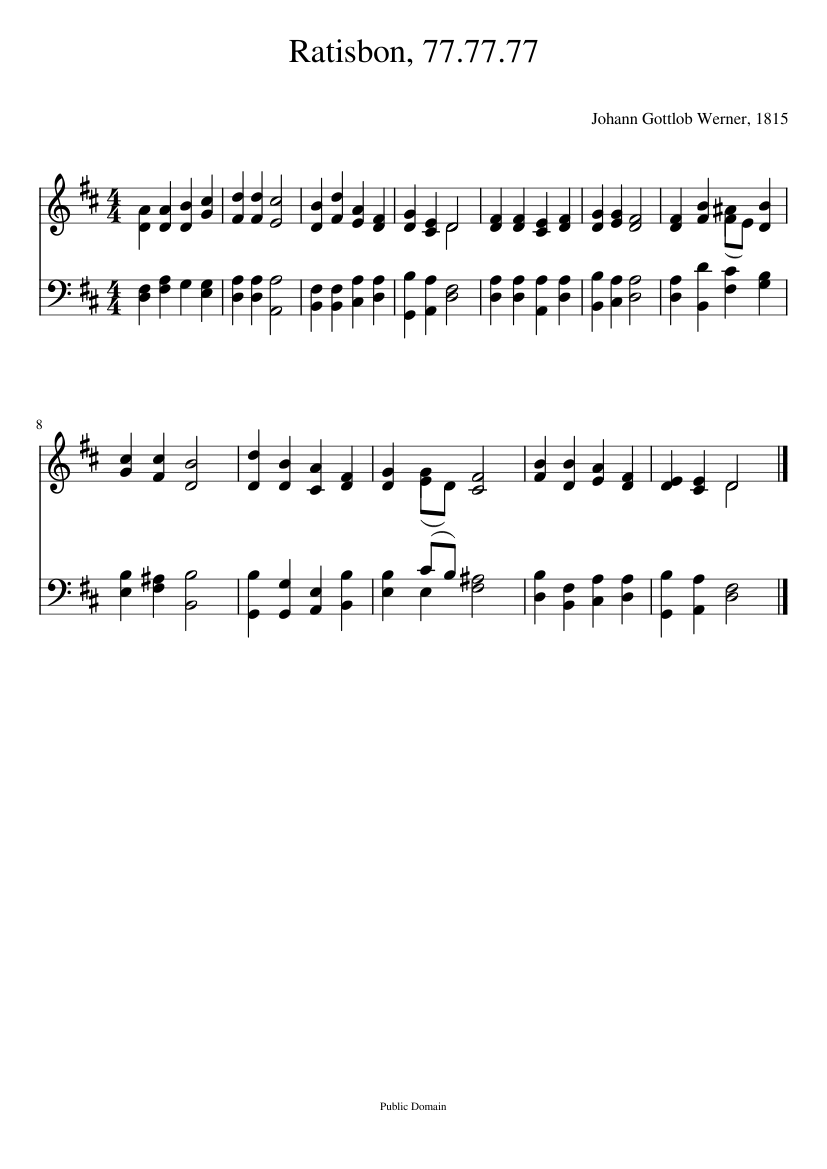 We Believe in One True God - Tobias Clausnitzer Sheet music for Piano ...