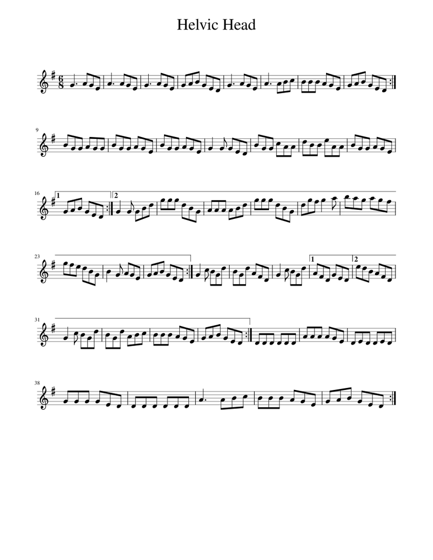 Helvic Head Sheet music for Piano (Solo) Easy | Musescore.com