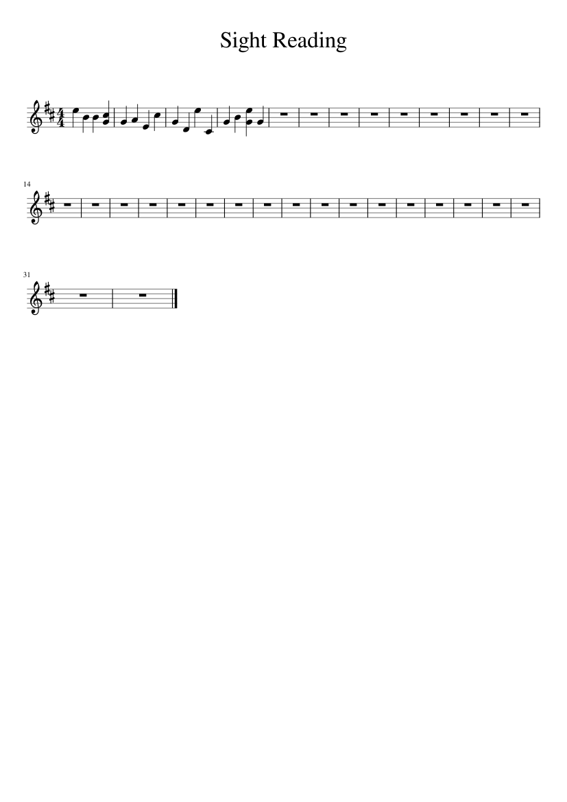 sight reading Sheet Music for Clarinet in b-flat (Solo) | MuseScore.com
