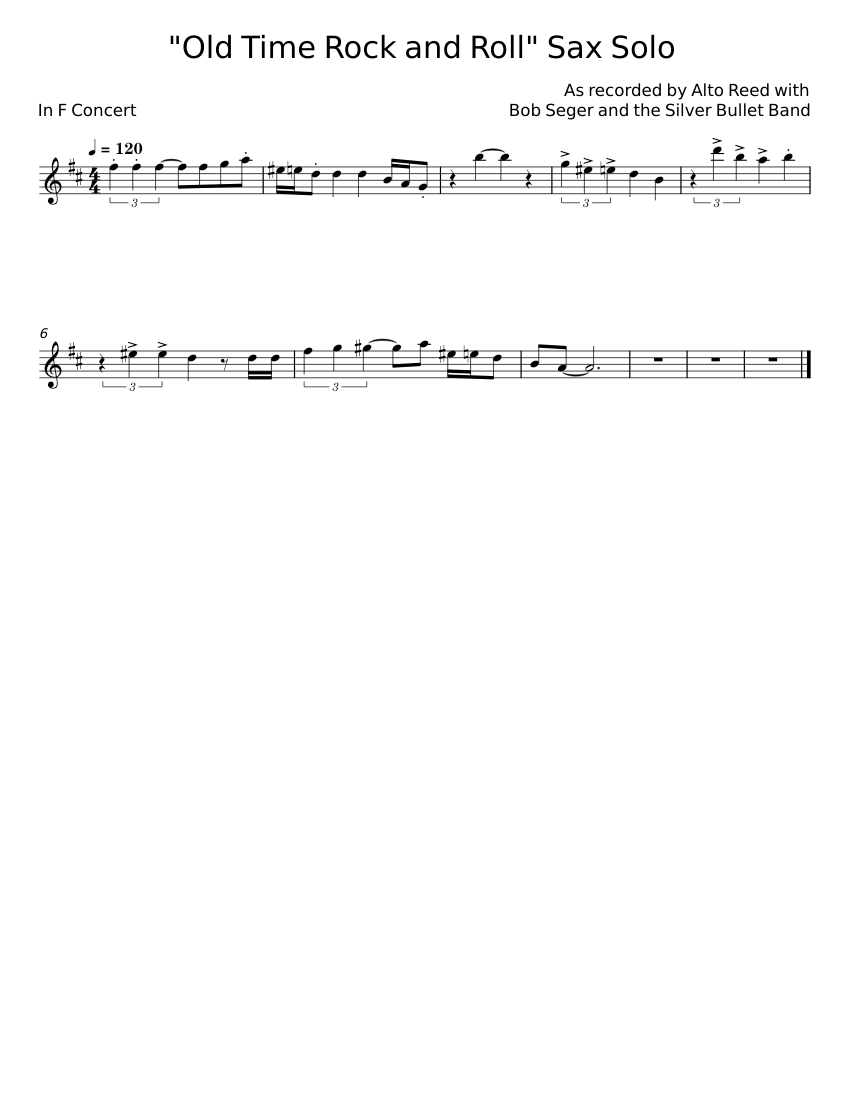 Old Time Rock and Roll – Alto Reed;Bob Seger;the Silver Bullet Band ...