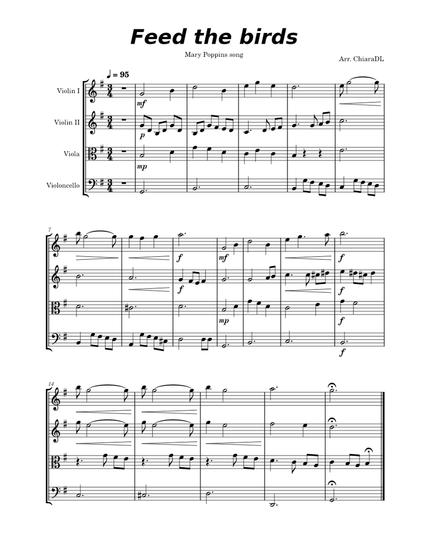 Feed the Birds – Sherman, Robert & Richard A Mary Poppins song in ...