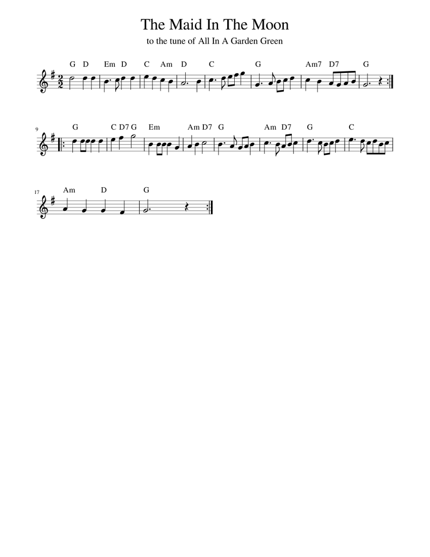 The Maid In The Moon Sheet music for Piano (Solo) Easy | Musescore.com
