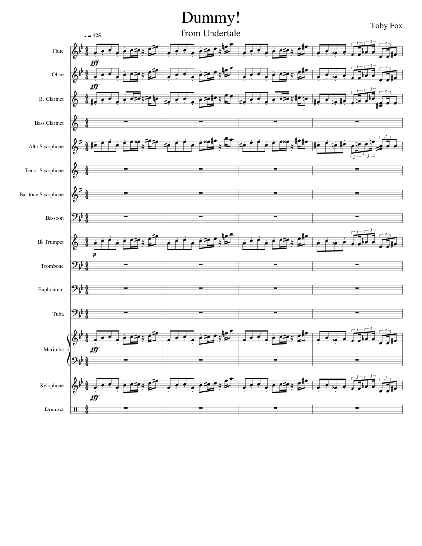 Dummy! - Concert Band - WIP Sheet Music for Trombone, Euphonium, Tuba ...