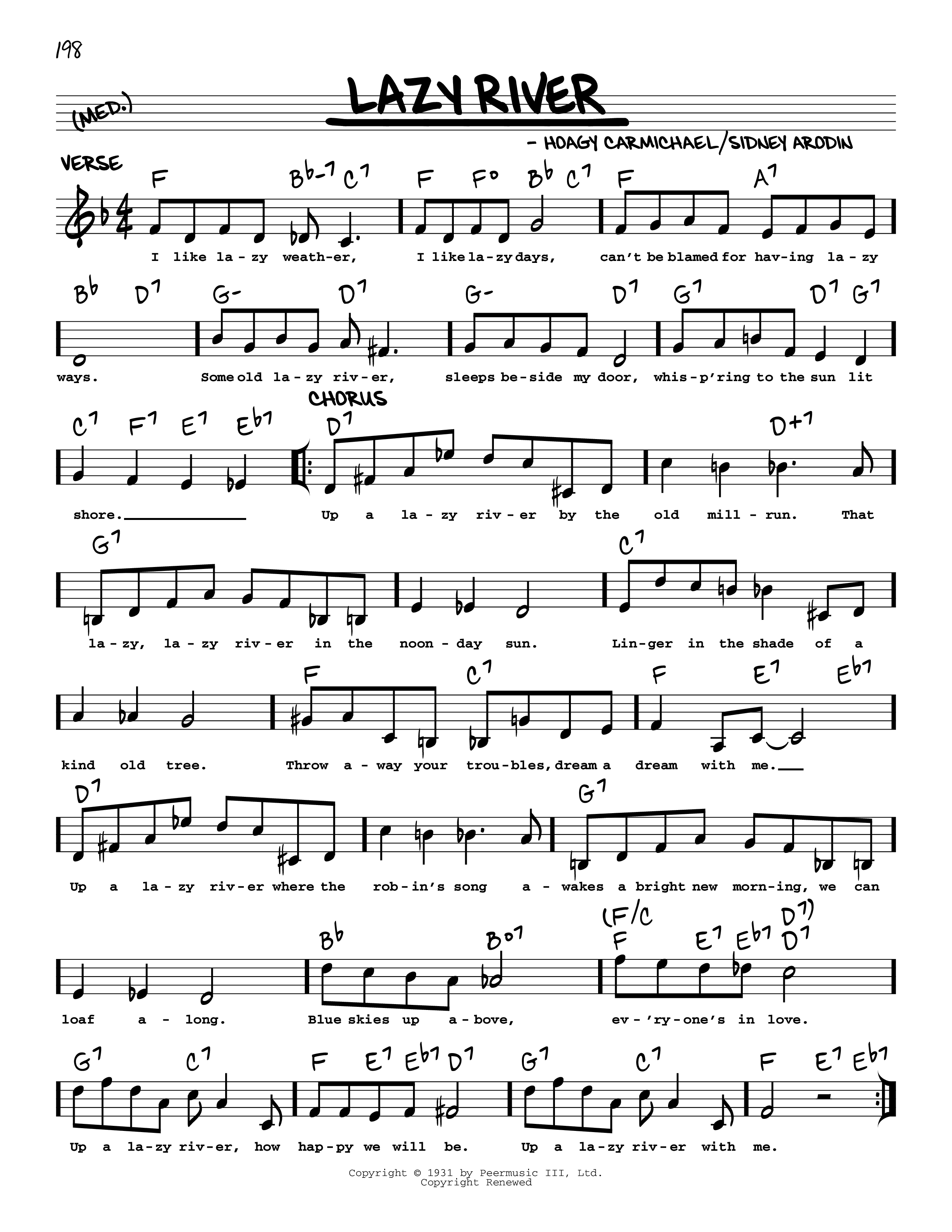 Play Official version of Up a lazy river sheet music by Bobby Darin for ...