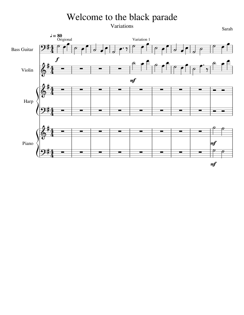 Welcome to the black parade - piano tutorial