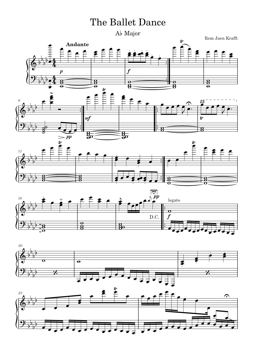 The Ballet Dance - Rem Jaen Krafft Sheet music for Piano (Solo ...