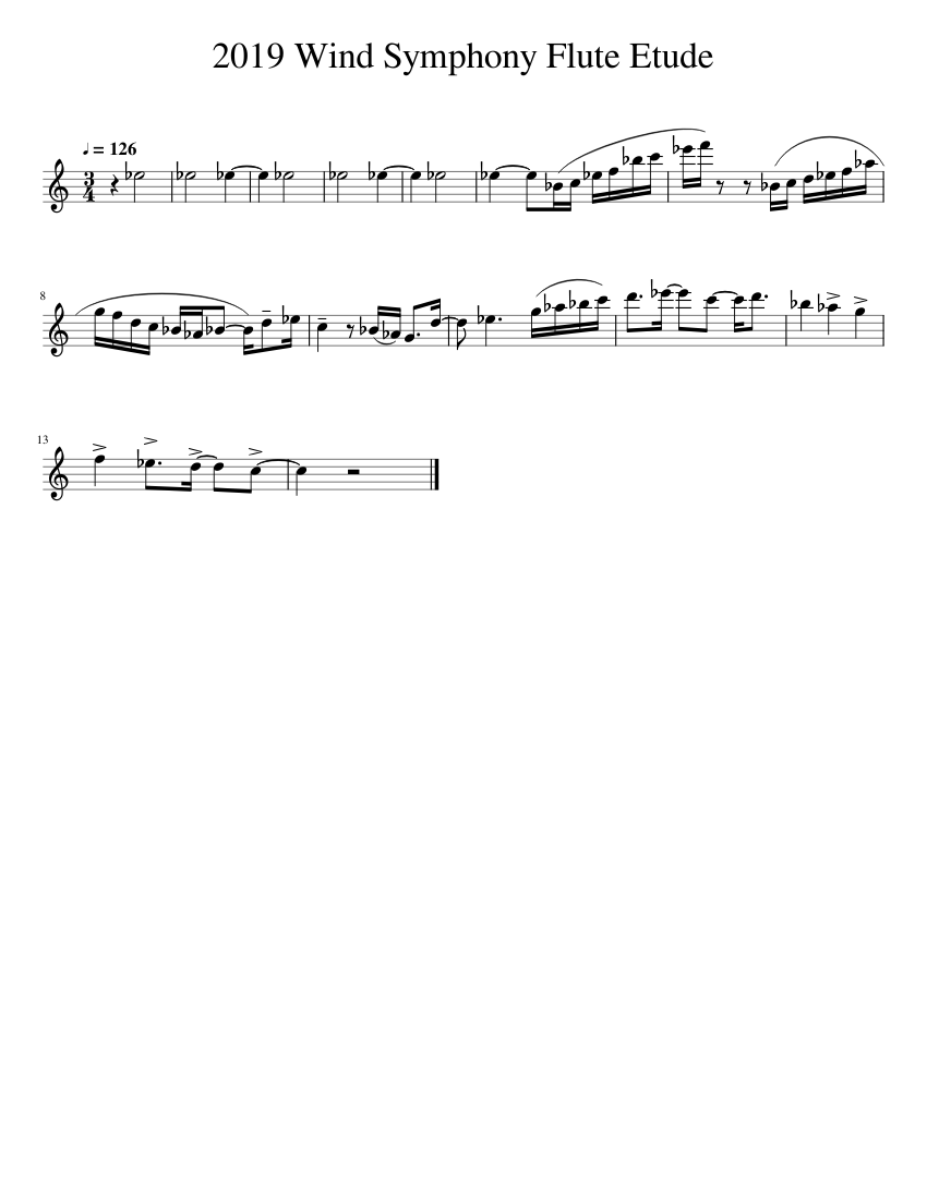 2019_Wind_Symphony_Flute_Etude Sheet music for Flute (Solo) | Musescore.com